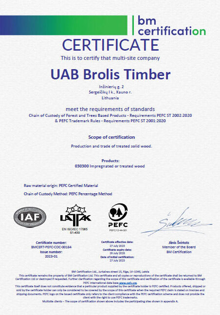 PEFC certified timber from responsibly managed forests – brolis-timber